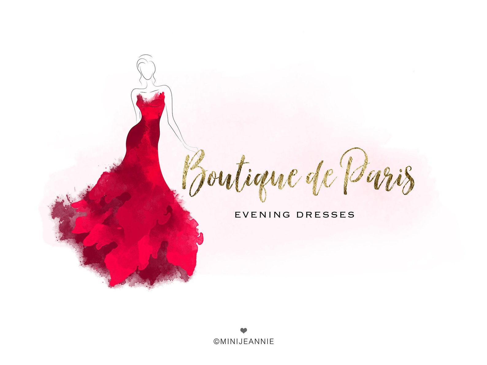 Boutique Logo-dress Logo-seamstress Logo-dress Shop - Etsy