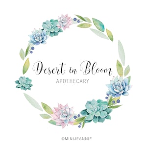Succulent Logo-succulent Wreath Logo-cactus Logo-floral Logo ...