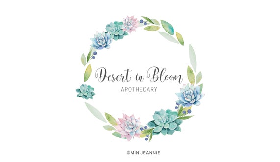 Succulent Logo-succulent Wreath Logo-cactus Logo-floral | Etsy