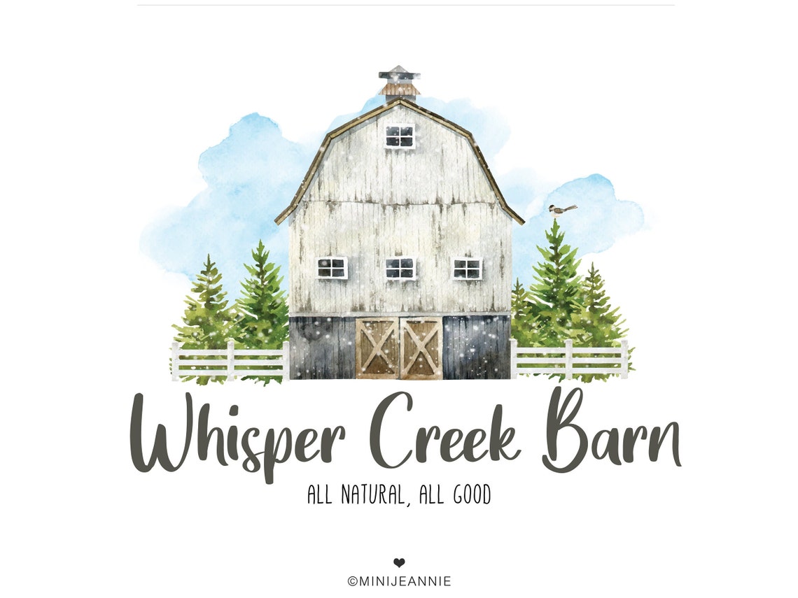White Barn Logo, Farm Logo, Farmhouse Logo, Shed Logo, Ranch Barn Logo ...
