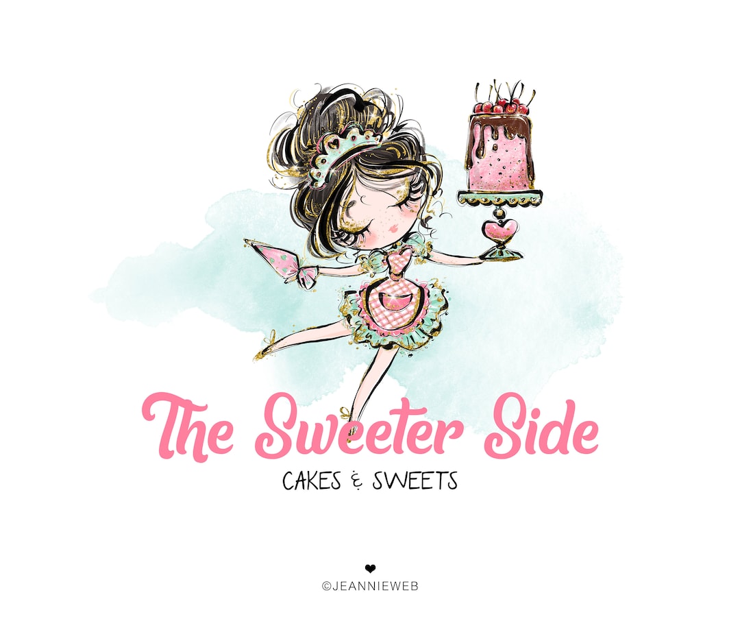 Bakery Logo, Cake Shop Logo, Baker Woman Logo, Pastry Chef Logo, Bakers ...