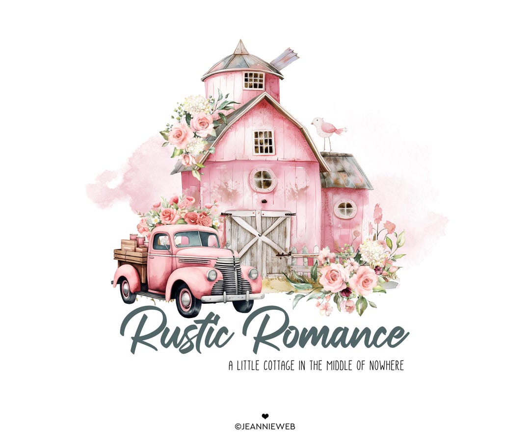 Pink Barn Logo, Pink Truck Logo, Rustic Farm Logo, Farmhouse Logo ...