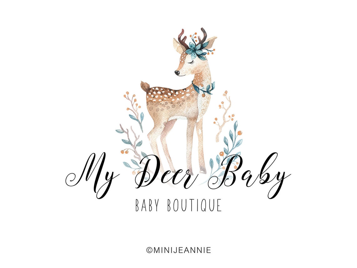 Deer Logo-animal Logo-doe Logo-fawn Logo-nature - Etsy