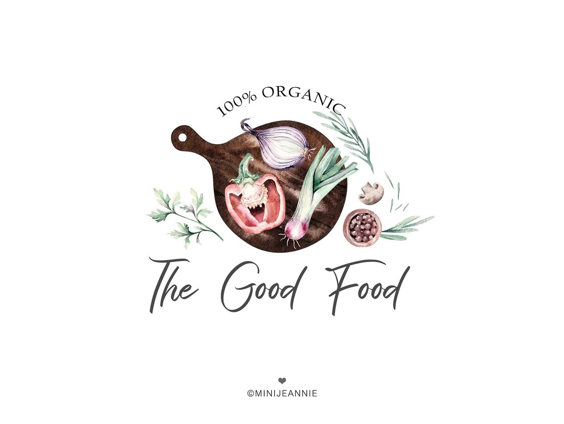 Cooking Logo-organic Food Logo-organic Vegetables Logo-gourmet | Etsy