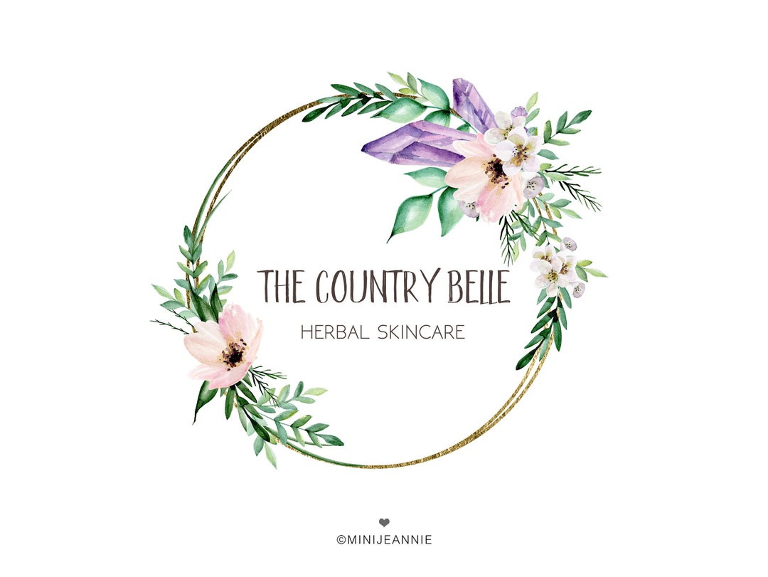 Circle Logo-round Logo-floral Logo-flower Logo-flower and Crystal Logo ...