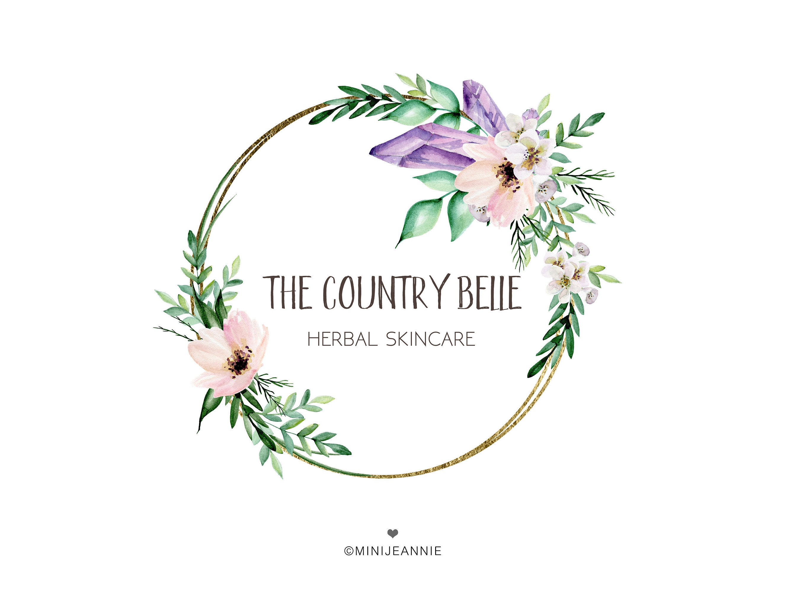 Circle Logo-round Logo-floral Logo-flower Logo-flower and - Etsy Australia