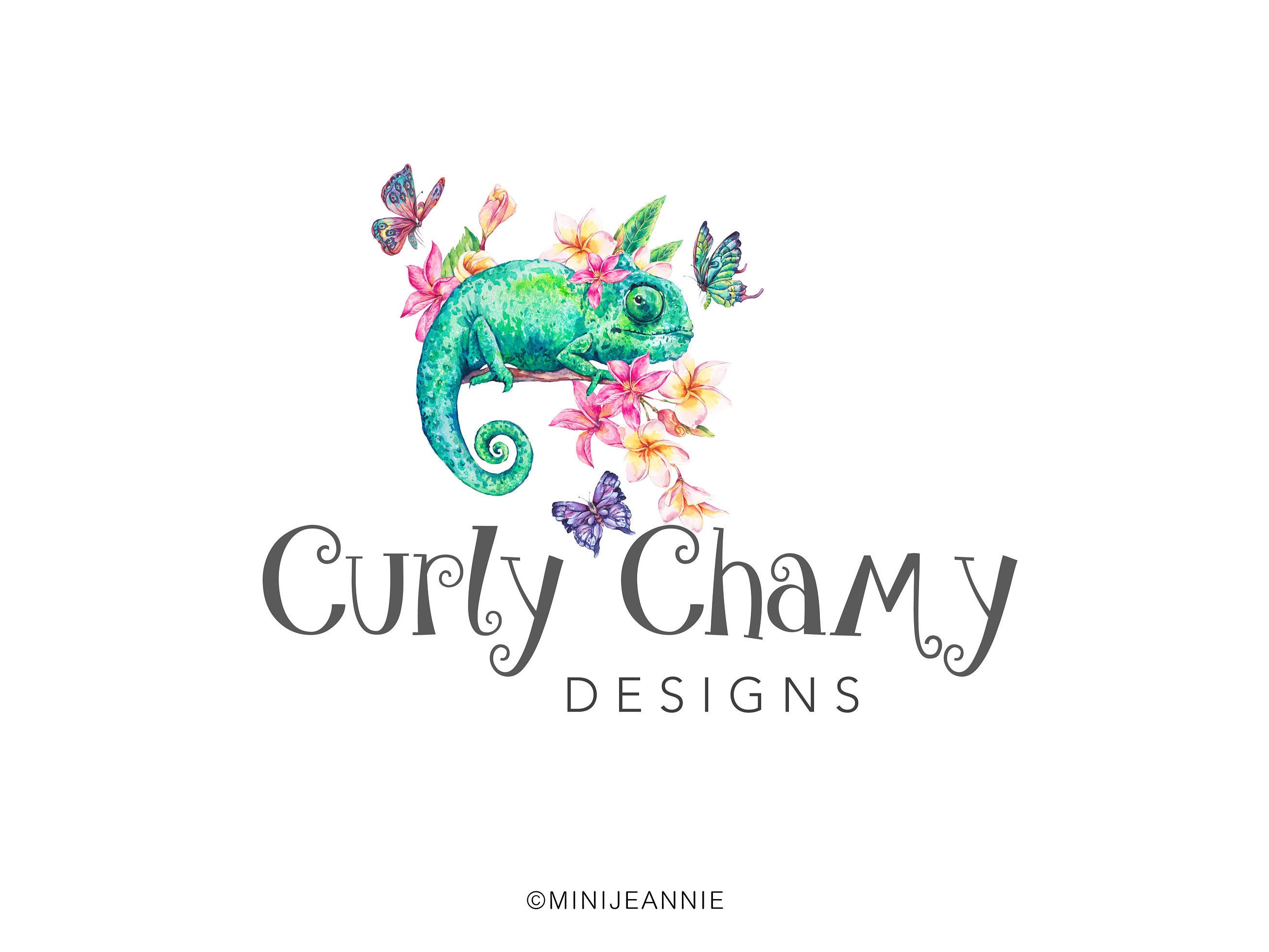 Chameleon Logo-Gecko Logo-Iguana Logo-Lizard Logo-Zoo | Etsy