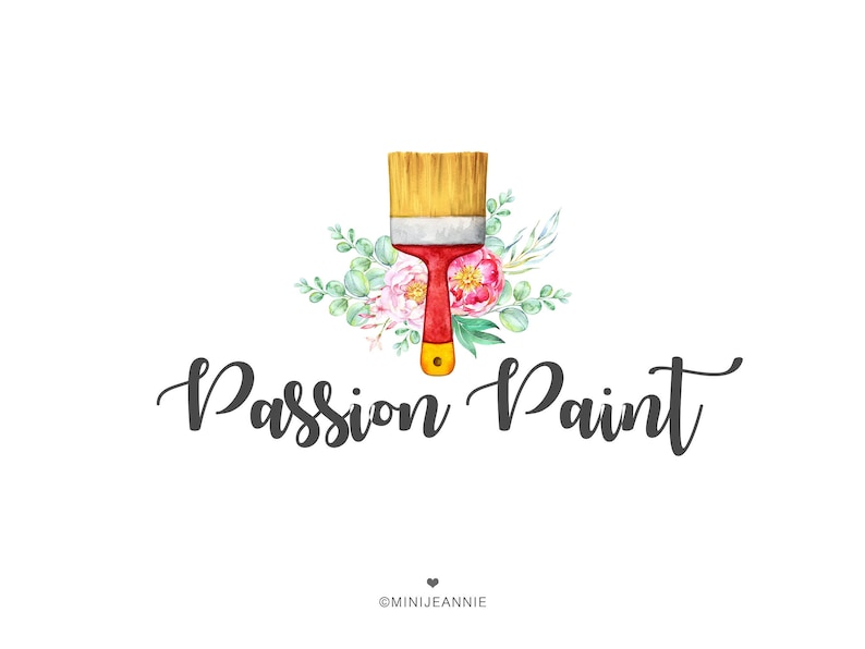 Paint Brush Logo Painting Logo Painter Logo Interior Design - Etsy