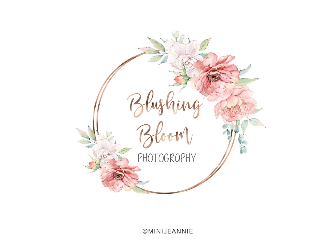 Floral Logo-round Flower Logo-circular Floral Logo-circle Logo-wreath ...