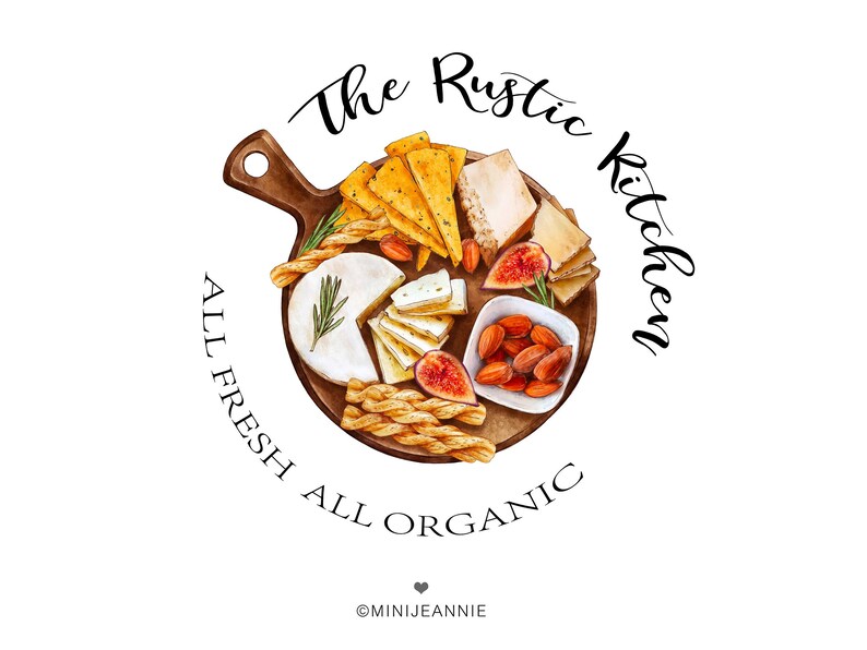 Charcuterie Board Logo Design Cheese Board Logo Grazing | Etsy