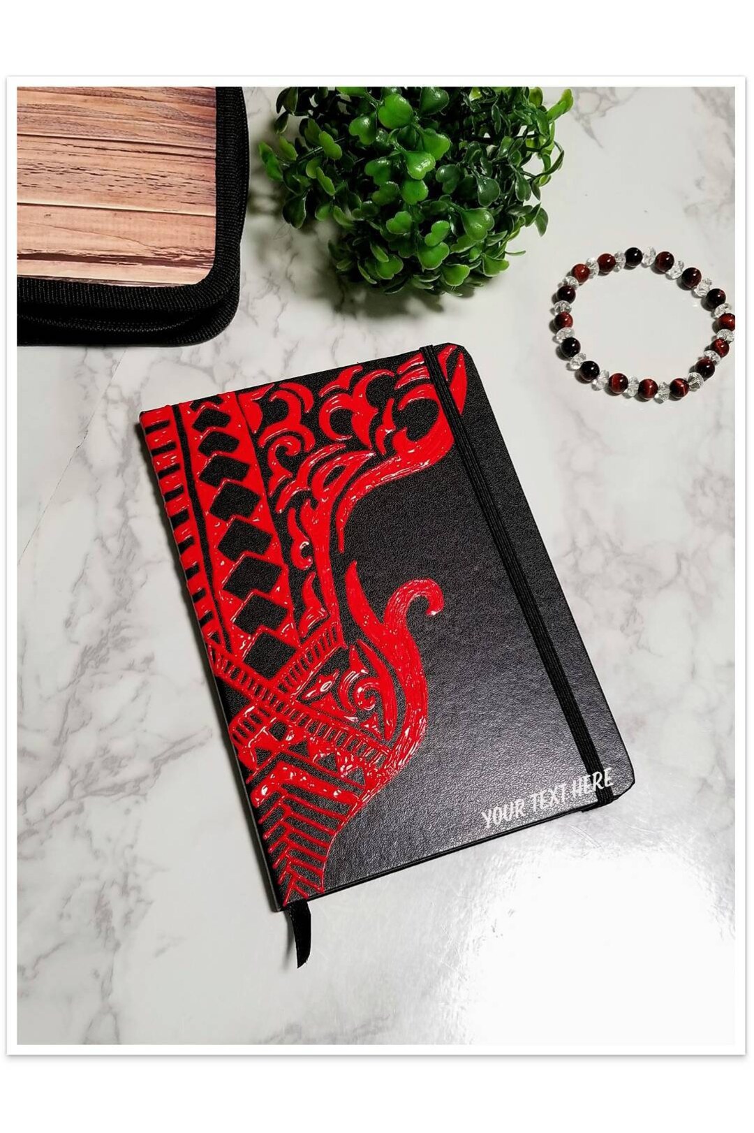 Black and Red Personalized Notebook Customized Gift for - Etsy