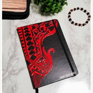 Black and Red Personalized Notebook Customized Gift for - Etsy