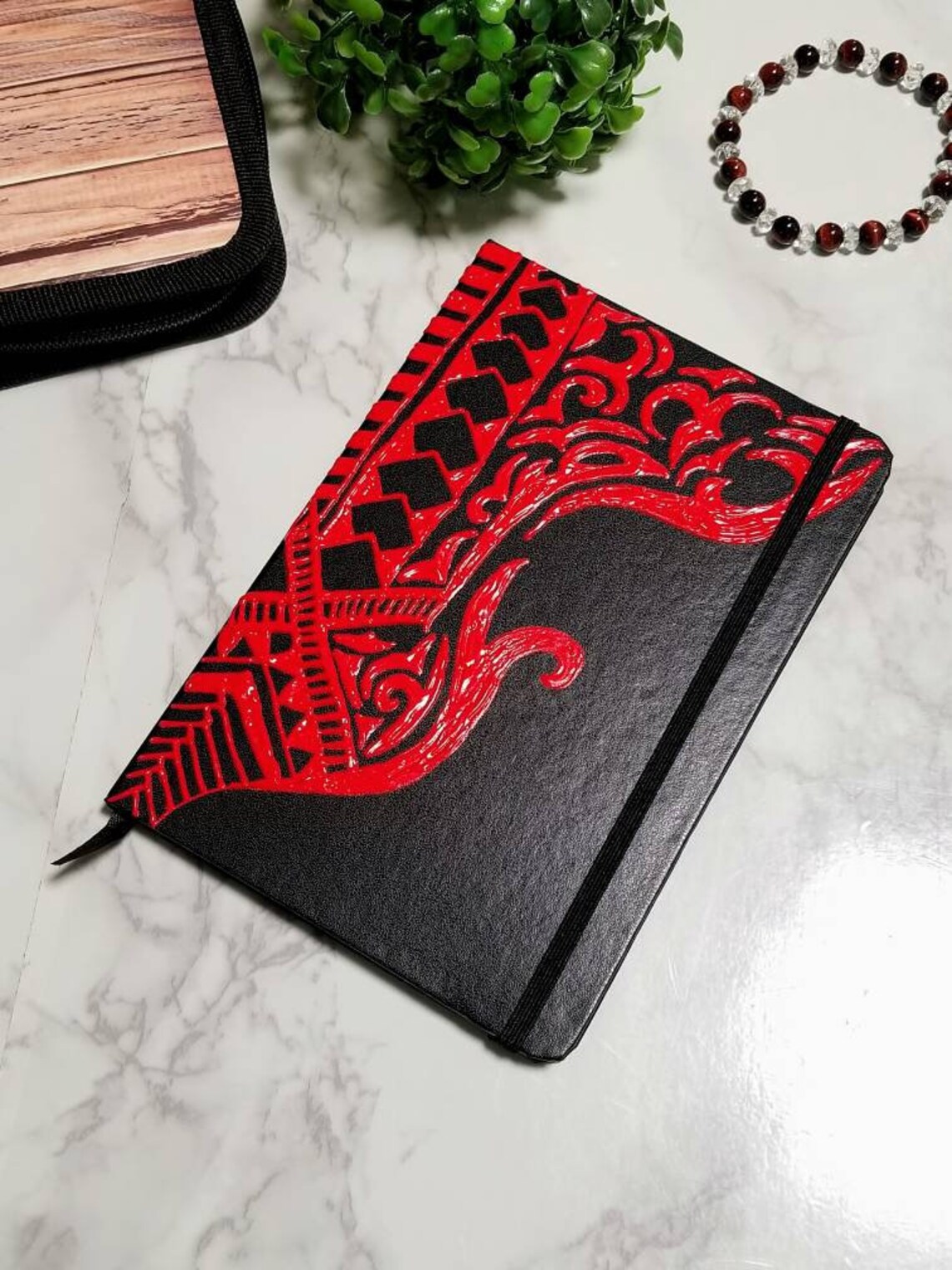Black and Red Personalized Notebook Customized Gift for - Etsy