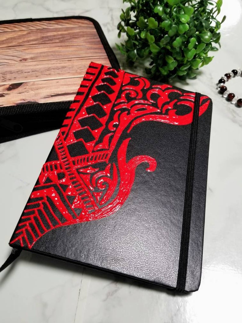 Black and Red Personalized Notebook Customized Gift for - Etsy