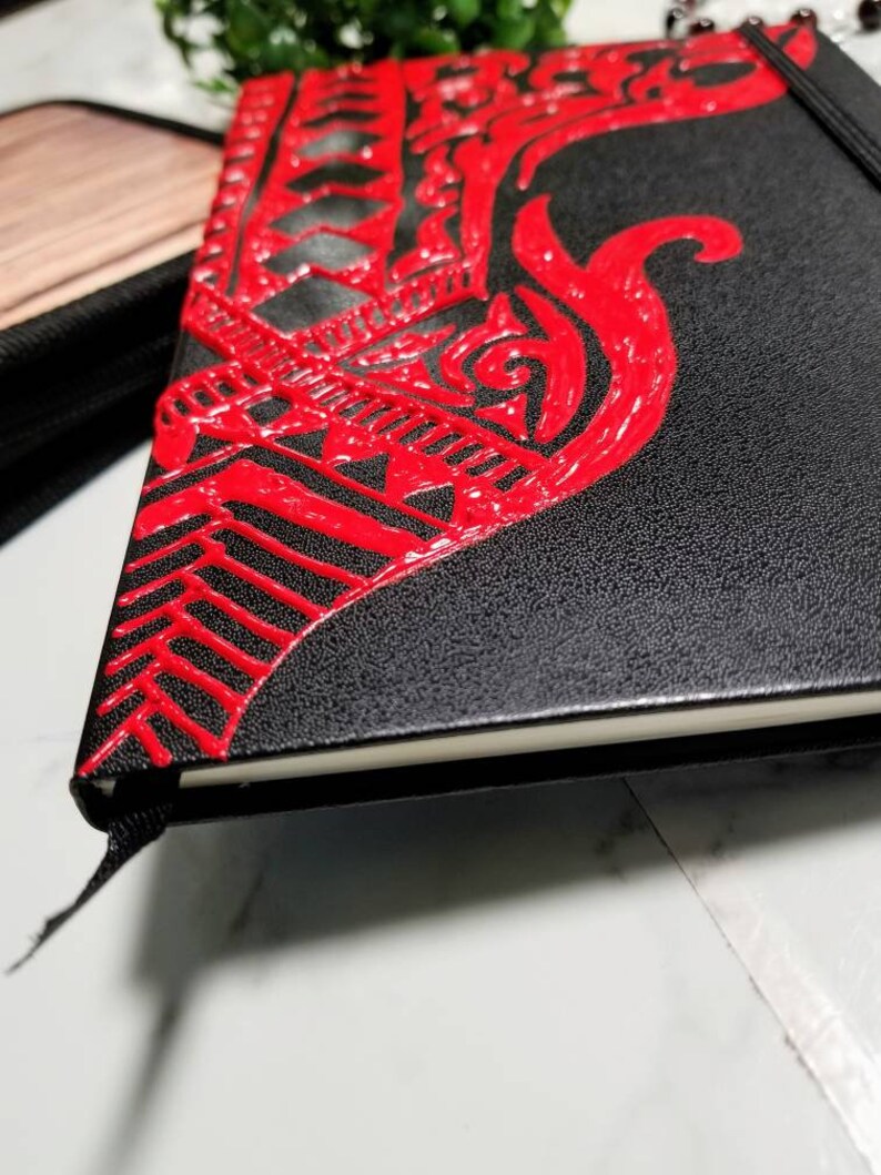 Black and Red Personalized Notebook Customized Gift for - Etsy