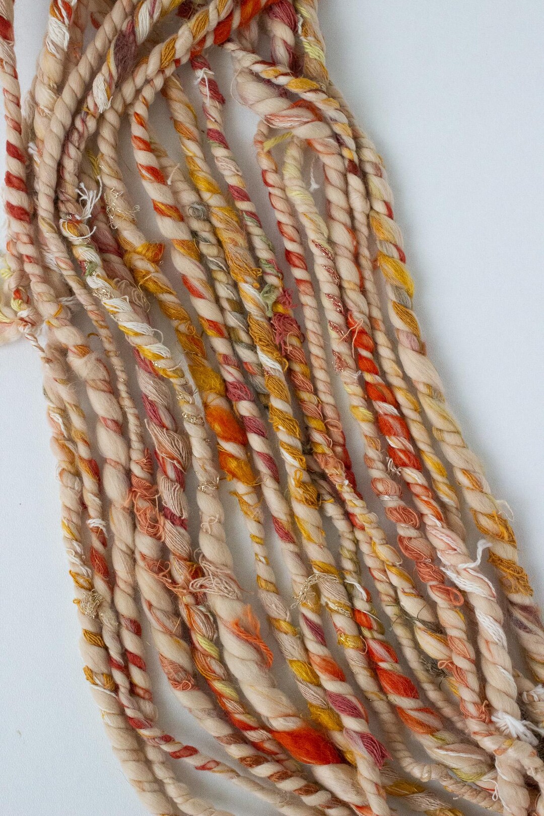 SCRAPPY MULTICOLOR Two Ply Yarn, Jumbo Yarn, Handspun Fibers, Weaving ...