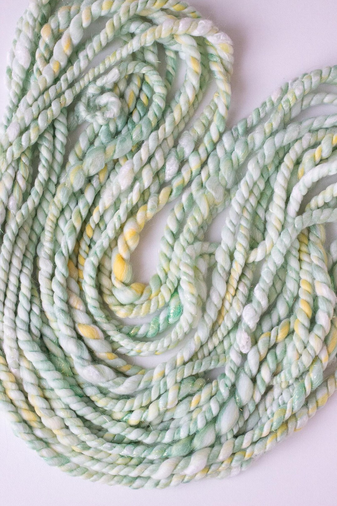 TINKERBELL Two Ply Yarn, Super Bulky Yarn, Handspun Fibers, Weaving ...