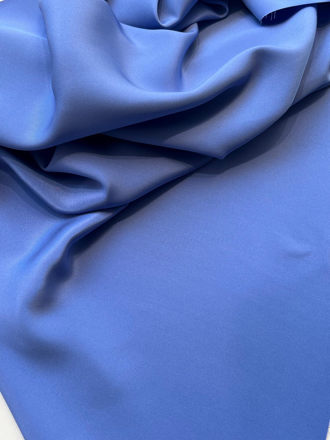 Cornflower Blue Pure Silk Crepe Remnant - Etsy