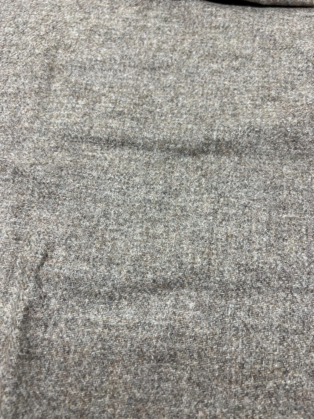 Moon Lambswool Tweed Fabric Twill Warm Gray Beige Remnant - Etsy