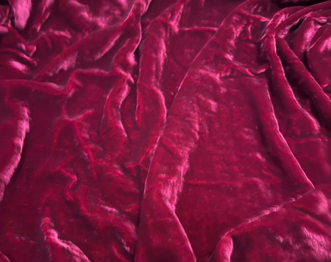 Dark Red Silk Velvet Fabric Remnants - Etsy