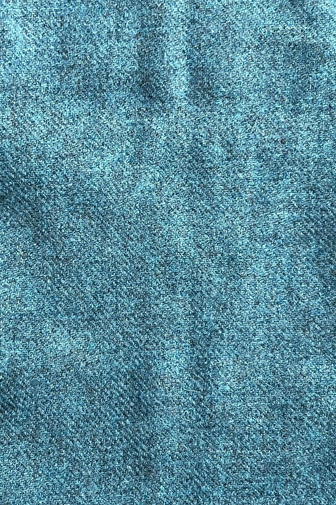 Moon Lambswool Tweed Fabric Twill Aqua Mix Remnant - Etsy