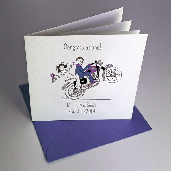 Bike Wedding Card or Biker Anniversary Card - Etsy UK