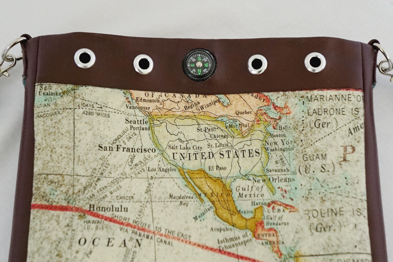 Map and Compass Purse Wanderlust Purse Real Working Compass - Etsy