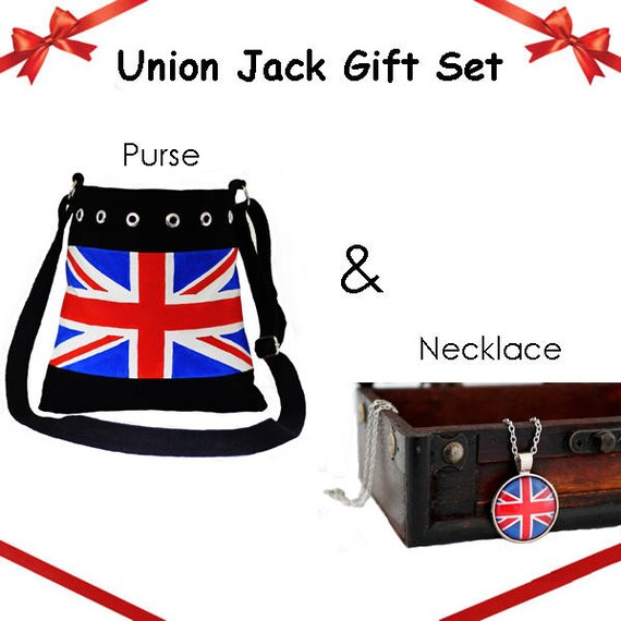 Union Jack Gift Set Union Jack Purse Union Jack Necklace | Etsy