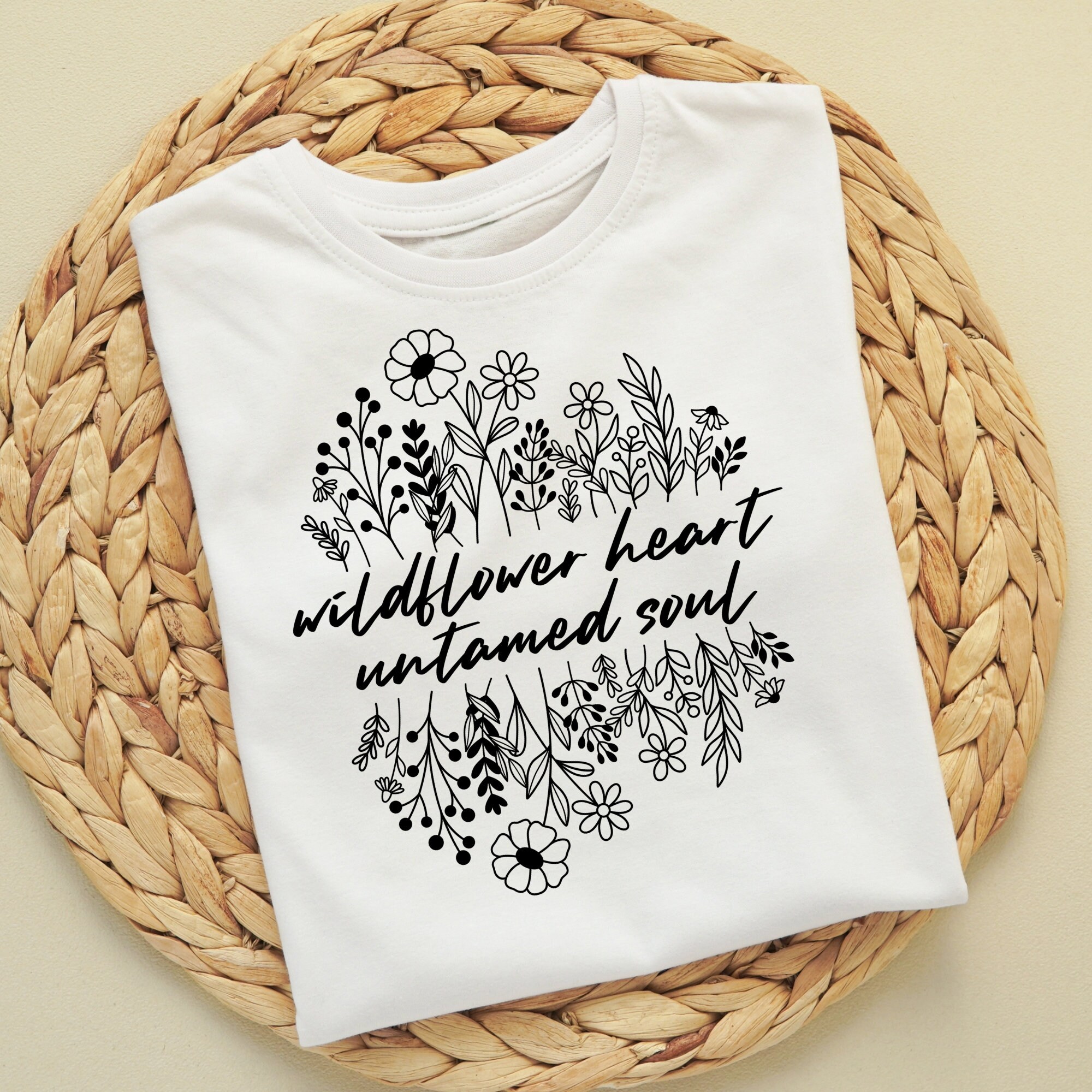 Wildflower SVG Wildflower Heart Untamed Soul PNG Floral SVG - Etsy
