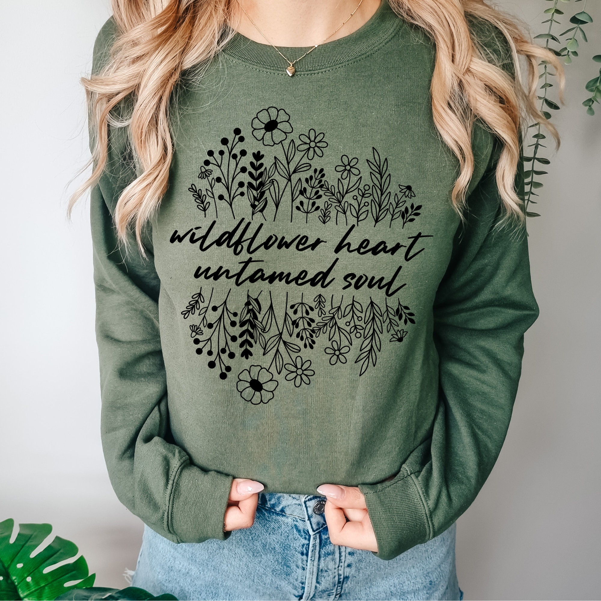 Wildflower SVG Wildflower Heart Untamed Soul PNG Floral SVG - Etsy