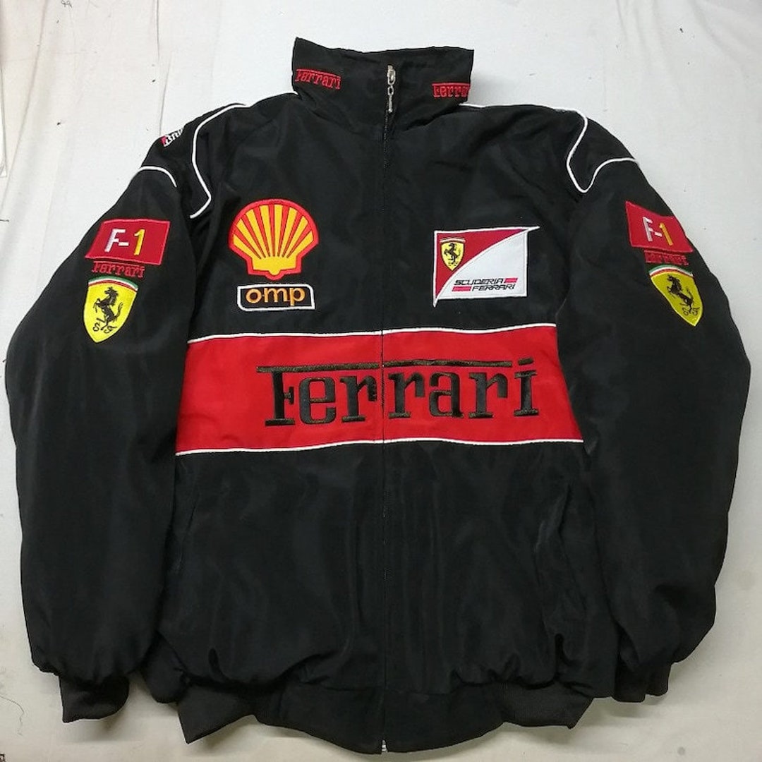 Ferrari Racing Jacket, Formula One Racing Jacket Retro, Flying Jacket ...