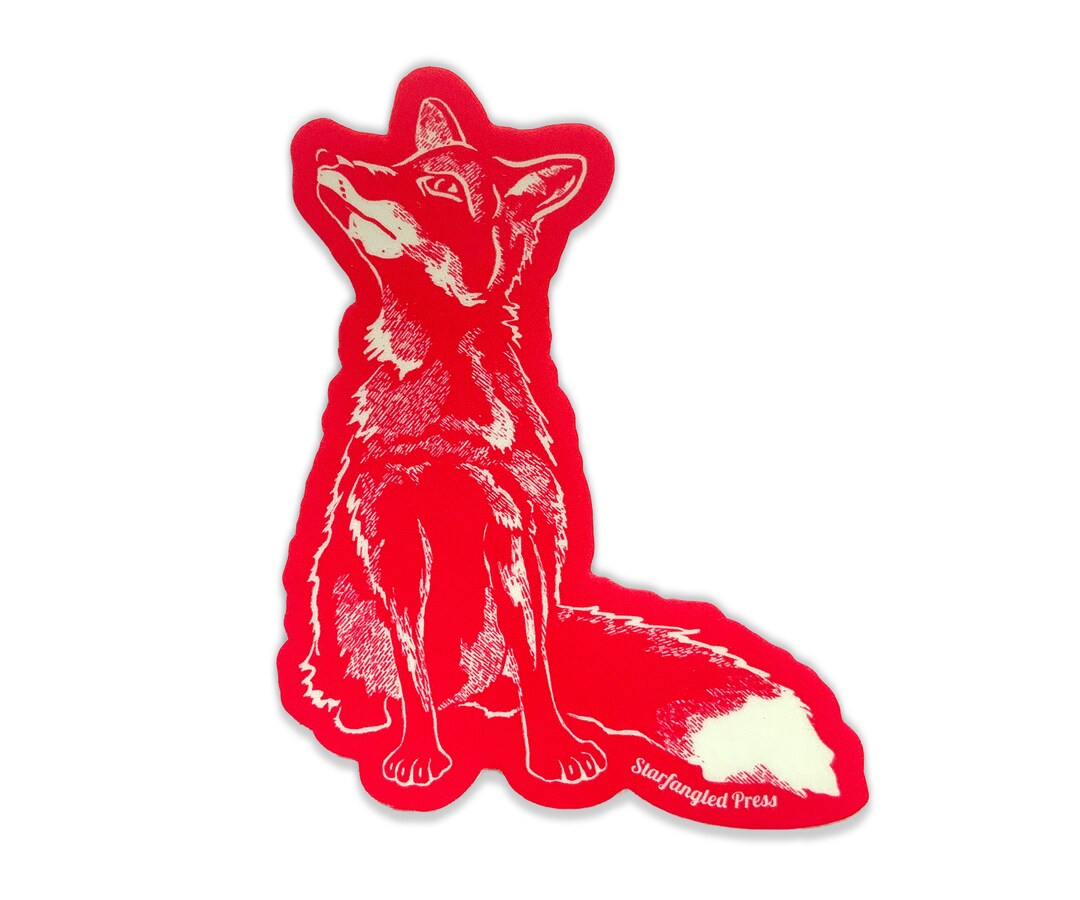 Red Woodland Fox 3" Vinyl Sticker - Etsy
