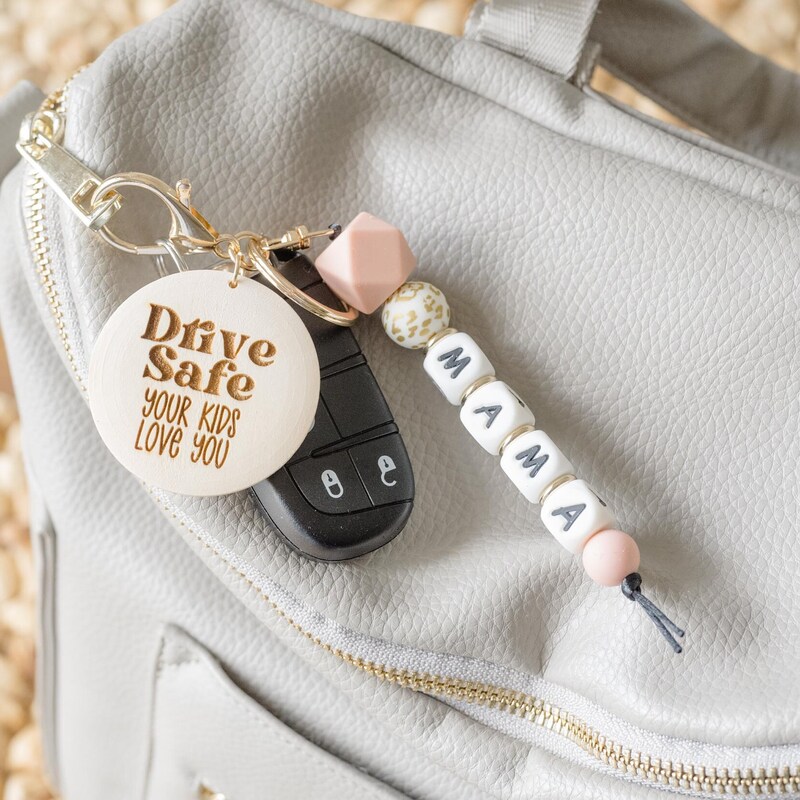 Mama Beaded Keychain - Etsy