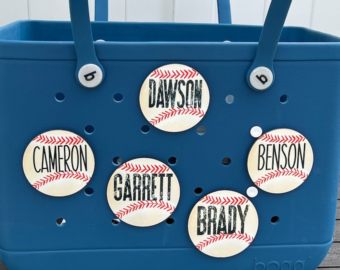 Baseball Bogg Bag Charm - Mini Acrylic Beaded Keychain for Bogg Bag ...