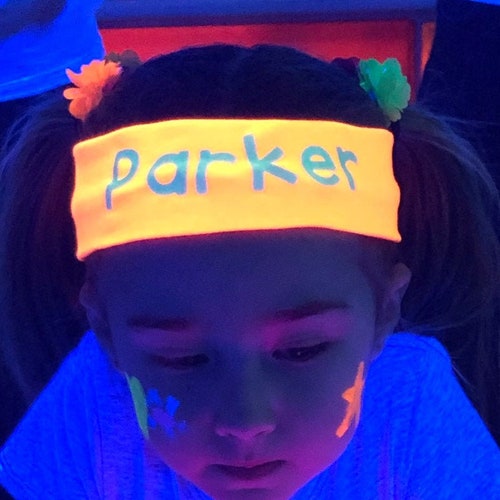 Glow in the Dark Personalized Headbands Neon Party - Etsy