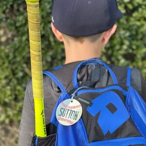 Baseball Bat Bag Name Tag | Personalized Sports Bag Tag | Custom ...