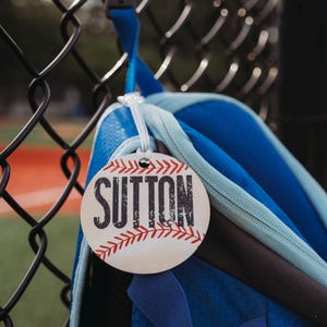 Baseball Bat Bag Name Tag | Personalized Sports Bag Tag | Custom ...