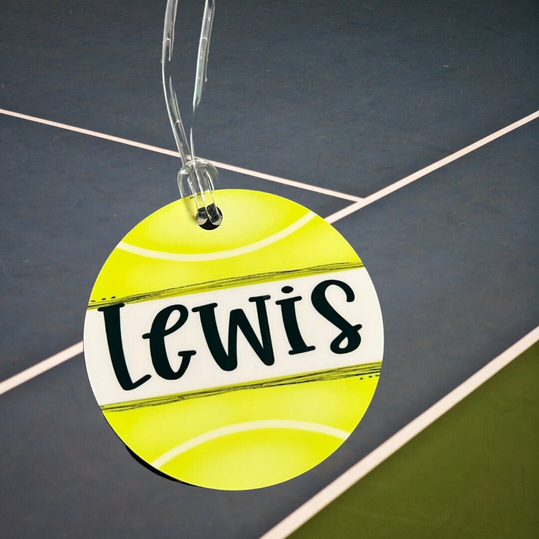 Tennis Player Bag Nametag | Personalized Sports Bag Tag | Custom Tennis ...