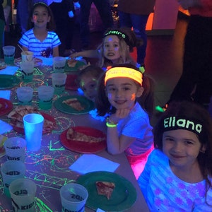 Glow in the Dark Personalized Headbands | Neon Party | Blacklight Party ...