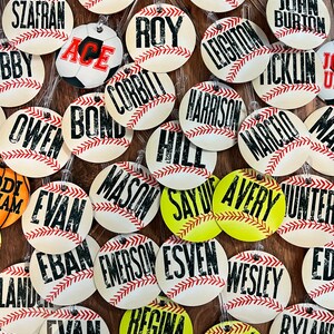 Baseball Bat Bag Name Tag | Personalized Sports Bag Tag | Custom ...