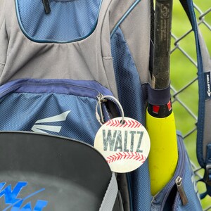 Baseball Bat Bag Name Tag | Personalized Sports Bag Tag | Custom ...