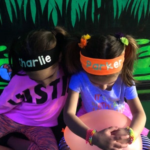 Glow in the Dark Personalized Headbands | Neon Party | Blacklight Party ...