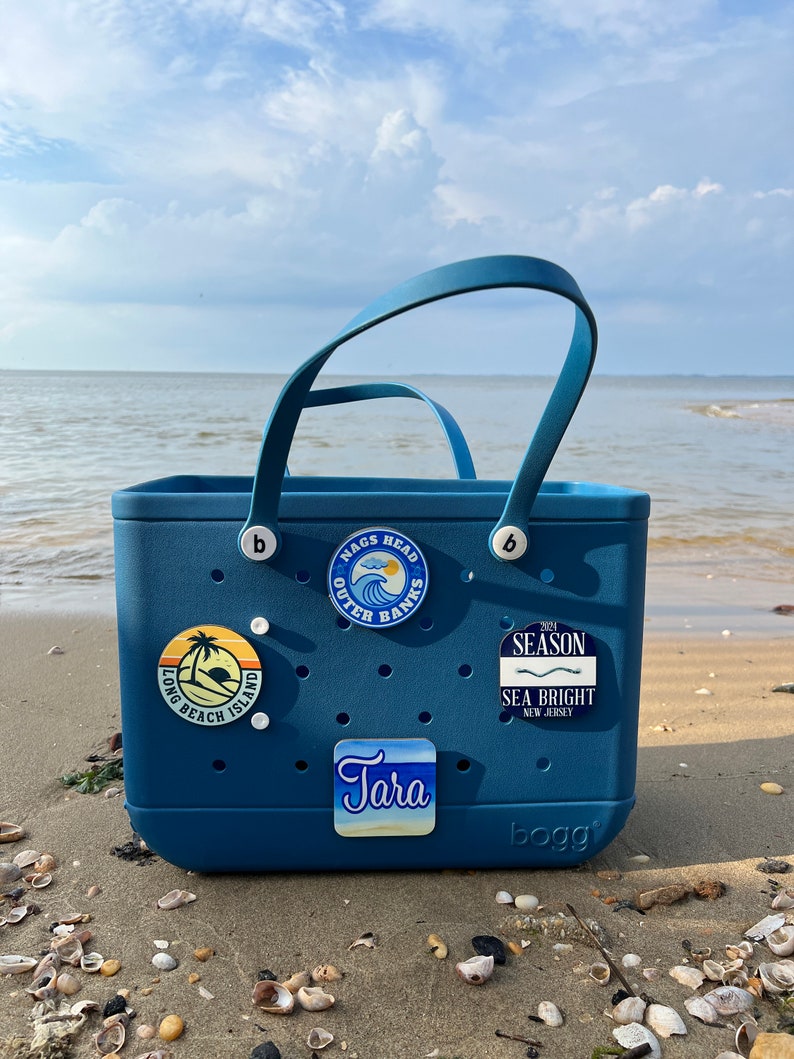 Beach Bag Tag | Personalized Beach Bogg Bag | Summer Bag Custom Tag ...