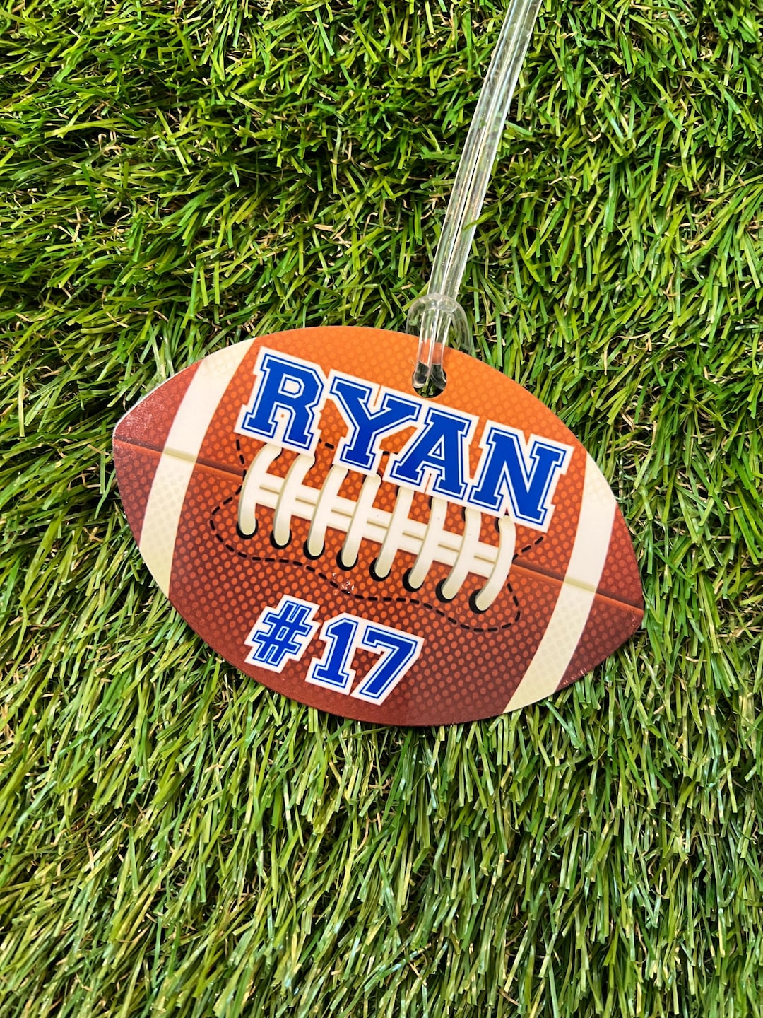 Football Bag Name Tag | Personalized Sports Bag Tag | Custom Football ...