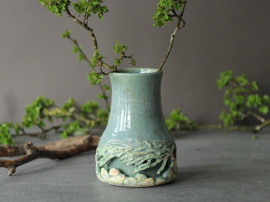 Irish Studio Pottery Vase, Anniversary Gift for Wife, Unique Ceramic ...