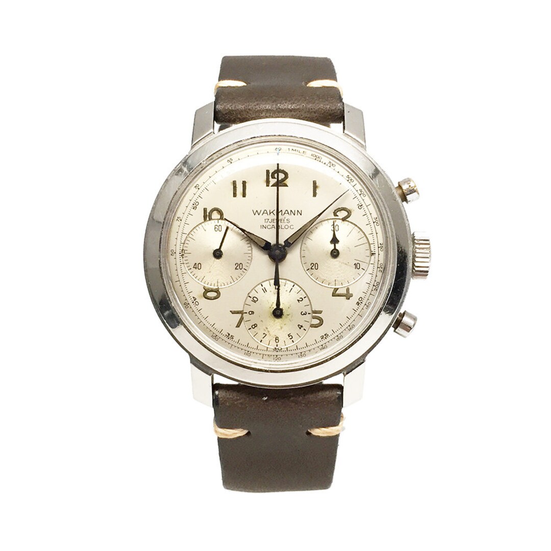 1960s Vintage Wakmann Three Register Chronograph Watch - Etsy