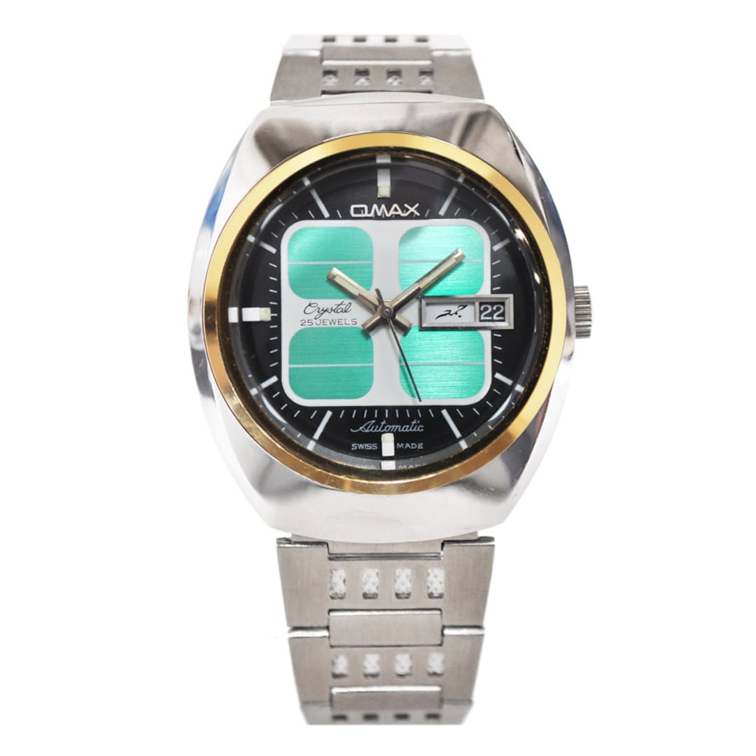 1980s Vintage Omax Automatic Watch Ode to Atari in Green - Etsy