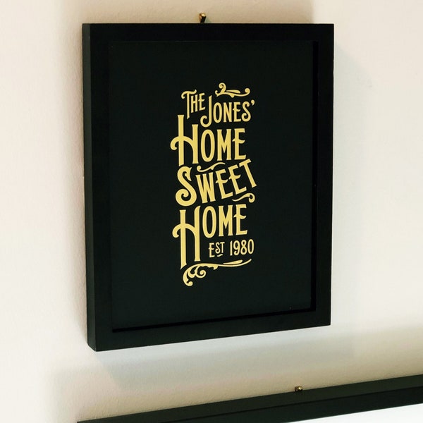 Gold Leaf Glass Sign - Etsy