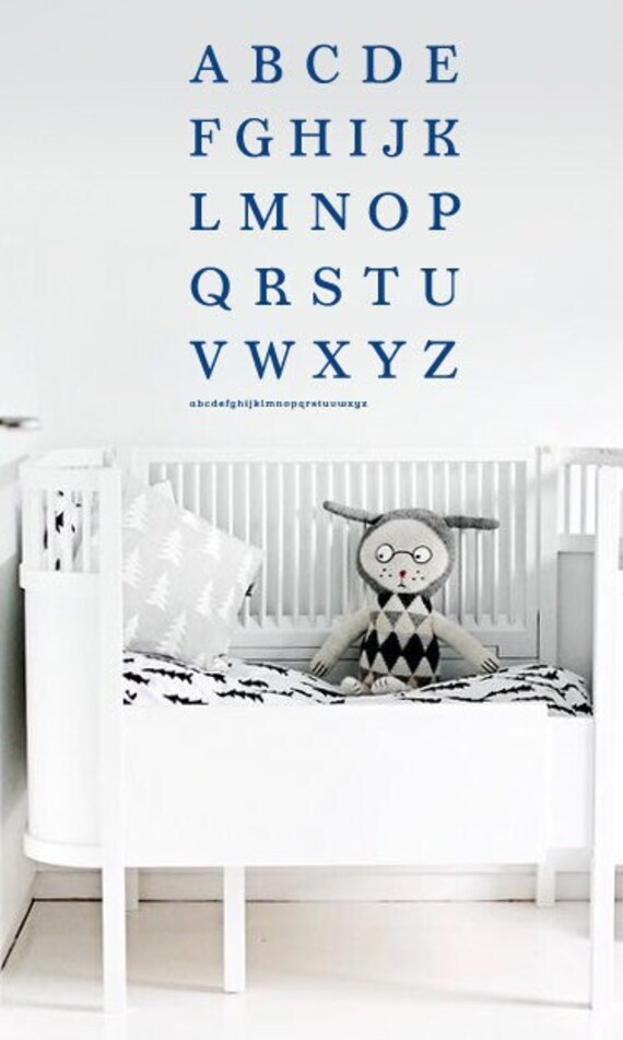 Alphabet Decal Vinyl Letters Wall Decals Wall Quote Decal | Etsy