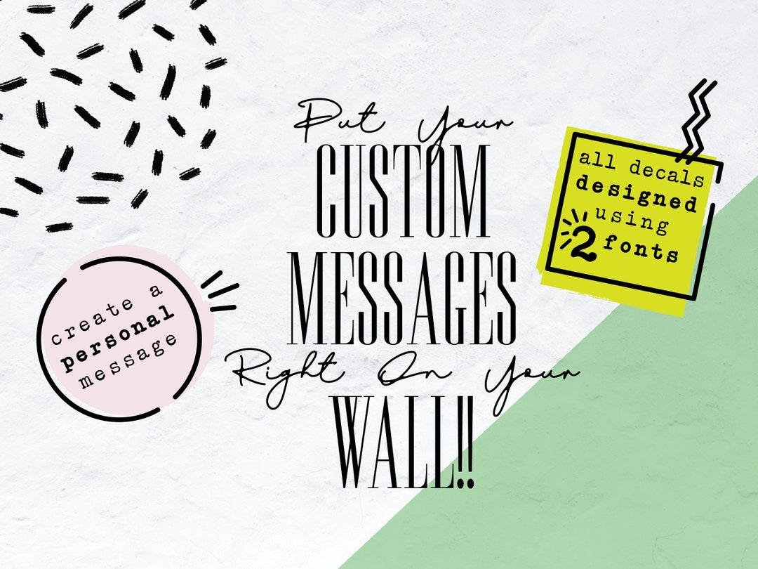 Modern Art Decal Modern Calligraphy Decal for Kids - Etsy